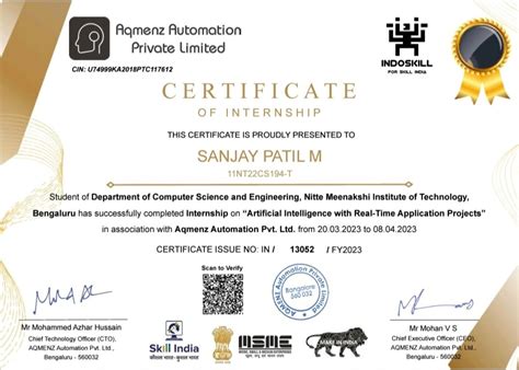 Sanjay Patil M On Linkedin Artificialintelligence Ai Internship