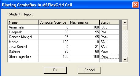 Placing ComboBox In MSFlexGrid Cell CodeProject