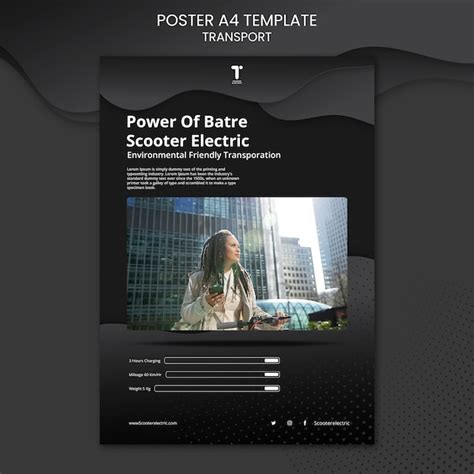 스쿠터 포스터 템플릿 무료 Psd 파일