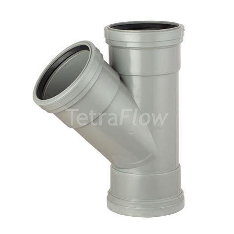 Grey 110mm Push Fit 135 Branch Triple Socket Pdc