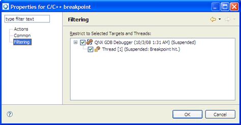 Breakpoints View Setting Breakpoint Properties