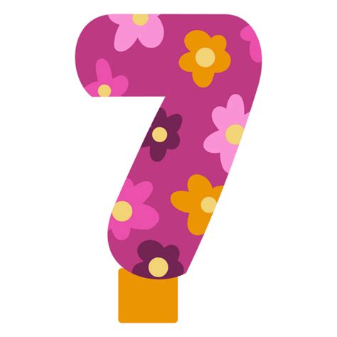 Birthday Numbers Flat Seven Png And Svg Design For T Shirts