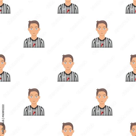 Basketball Referee Basketball Pattern Icon In Cartoon Style Vector