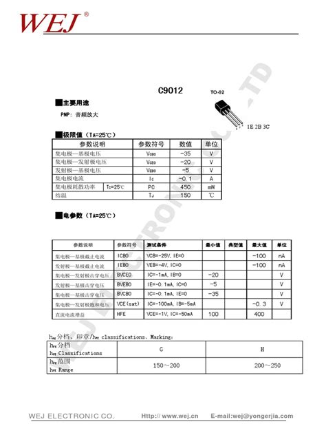datasheet c9012
