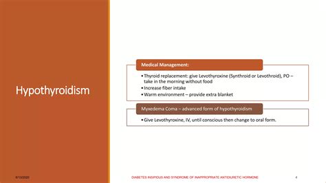 Management Of Patients With Endocrine Disorders Thyroid Disorders