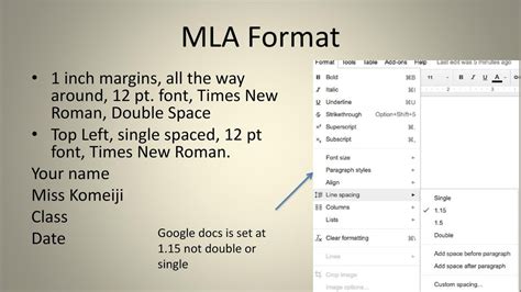 Mla Format Font Size