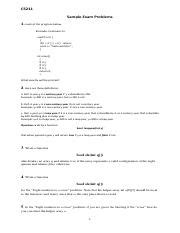 Midterm Pdf CS Sample Exam Problems Look At The Program Below Include Iostream H Void