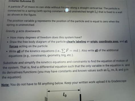 solved a particle p of mass m can slide without friction