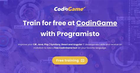 Free Codingame Training • Programisto