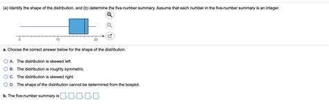 Solved A Identify The Shape Of The Distribution And B