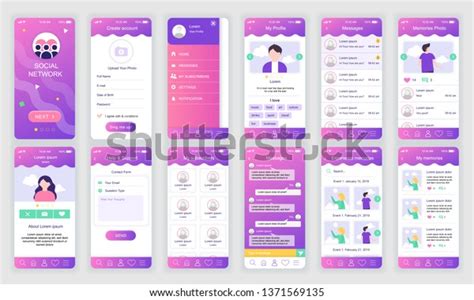 Ui Ux Gui가 모바일 앱 응답하는 스톡 벡터로열티 프리 1371569135 Shutterstock