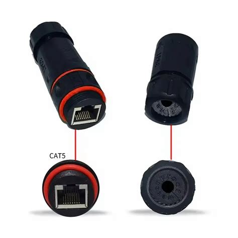 Outdoor Ethernet Cat FEMALE To Female Shielded Network Ip Pass Through Rj Waterproof