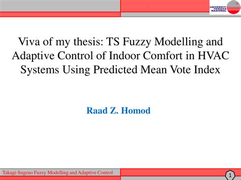 Pdf Viva Of My Thesis Ts Fuzzy Modelling And Adaptive Control Of