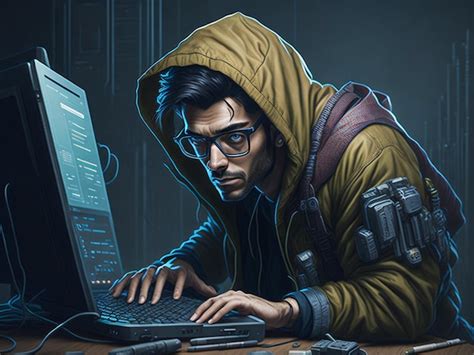 premium ai image portrait of male computer programmer