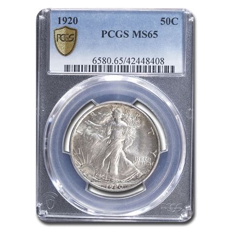 Buy 1920 Walking Liberty Half Dollar Ms 65 Pcgs Apmex