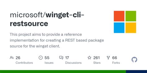 winget cli restsource support md at main · microsoft winget cli