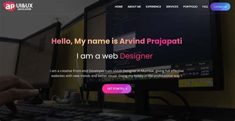 Arvind Prajapati Front End Developer And Ui Designer Mumbai