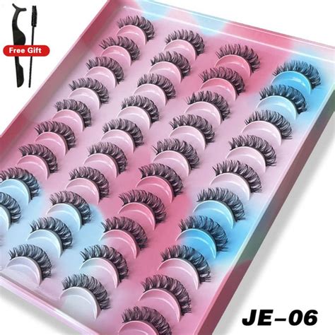 Накладные ресницы 20 пар ДД Керл Косметика Devoservice Кисти и пинцет для наращивания