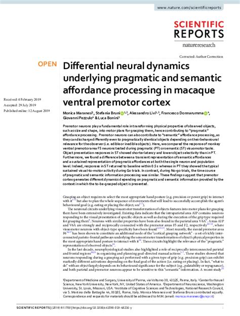 Pdf Differential Neural Dynamics Underlying Pragmatic And Semantic
