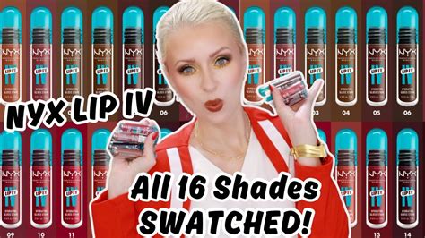 New Nyx Lip Iv Lip Gloss Stain All 16 Shades Swatched Youtube