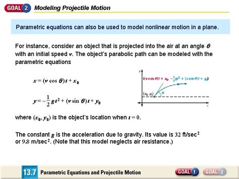Using Parametric Equations Activity Developing Concepts Investigating