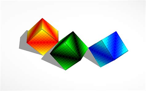 3d Design Gradient Color Cube Tinkercad