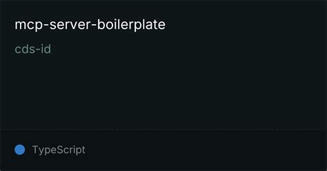 Timestamp Mcp Server Boilerplate Glama Timestamp Mcp Server Boilerplate Glama