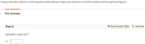 Solved Using A Calculator Solve For Xin The Equations Chegg Com