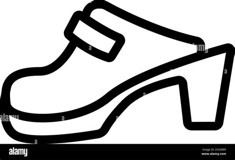 mule shoe icon vector outline illustration stock vector image and art alamy