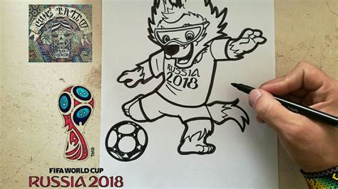 Como Dibujar A Zabivaka Russia 2018 How To Draw Zabivaka Russia