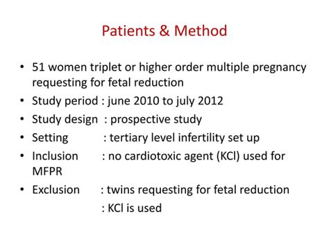 Multifetal Pregnancy Fetal Reduction Pptx
