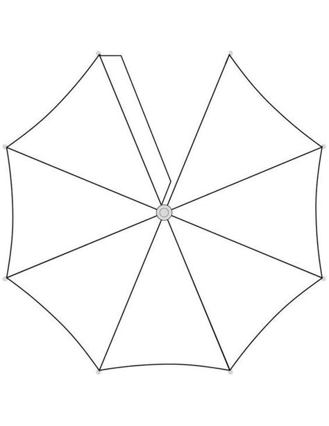 Umbrella Top Template Could Use To Make 3d Umbrella Or Have Half Of