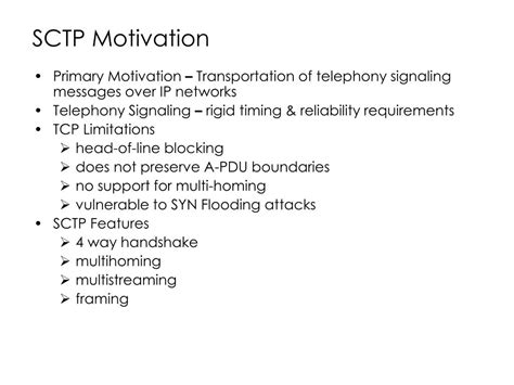 PPT Stream Control Transmission Protocol SCTP PowerPoint Presentation ID