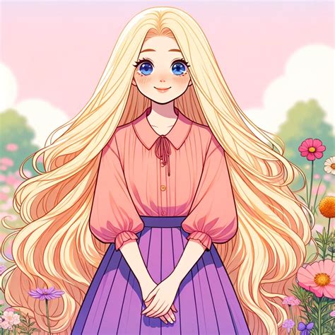 Blonde Girl In Casual Clothes Aipictors