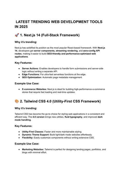 ppt latest trending web development tools in 2025 powerpoint