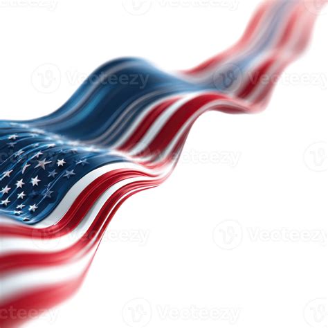 A Wave Of The American Flag With Bright Red White And Blue Stripes