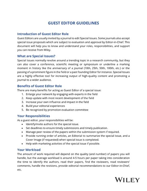 Guest Editor Guidelines V3 27july2020 Guest Editor Guidelines Introduction Of Guest Editor