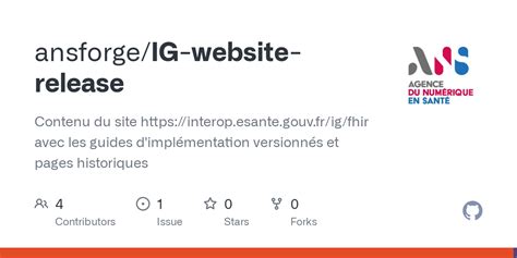 GitHub Ansforge IG Website Release Contenu Du Site Https Interop Esante Gouv Fr Ig Fhir