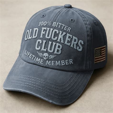 Vintage Bitter Old Fckers Club Hat Funny Retirement T For Men