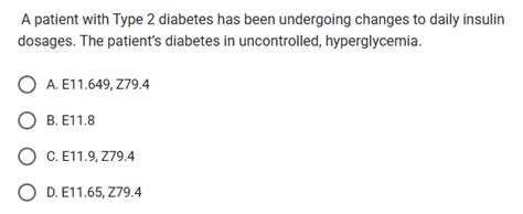 Question Icd 10 Code Selection For Type 2 Diabetes With Insulin Use And