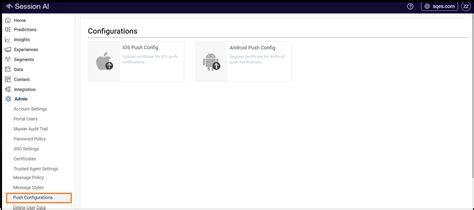 configuring push notification