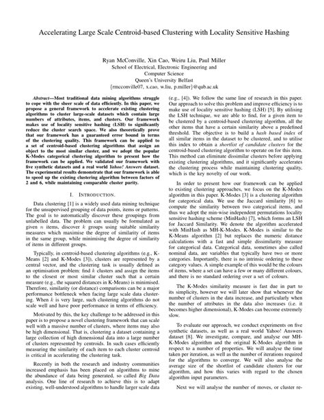 Pdf Accelerating Large Scale Centroid Based Clustering With Locality