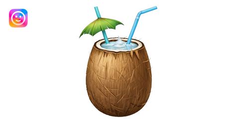 Hawaii Coconut Drink Emoji Ai Emoji Generator