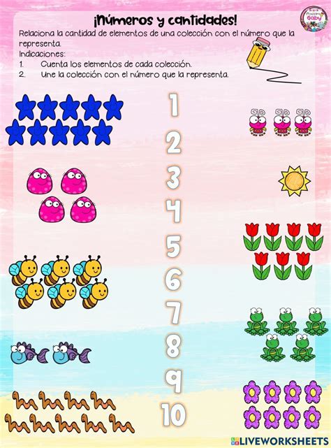 Números Del 1 Al 10 Con Su Cantidad Worksheet Ejercicios De Numeros
