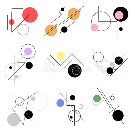 Set Of Abstract Elements Vector Illustration Stock Vector Illustration Of Lines Circle