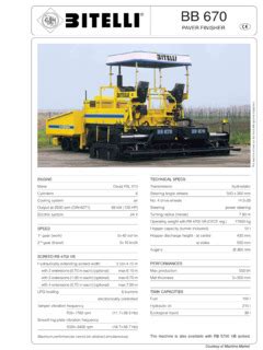 Bitelli Specifications Machinemarket