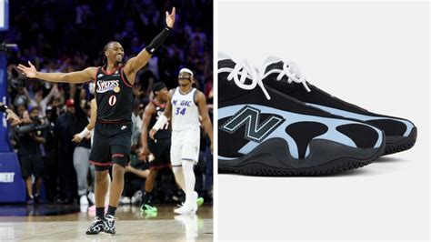 Tyrese Maxey Debuts New Balance Signature Shoe In 76ers Play In Win