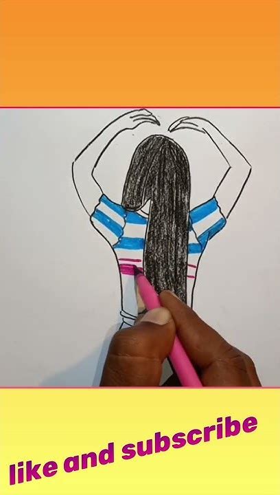 How To Draw A Girl Making A Heart ️ Step By Step Easy Dharanjay Dream Arts Drawing 🙏 Youtube
