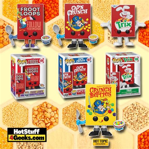 4 New Froot Loops Trix And Capn Crunch Funko Pop Foodies