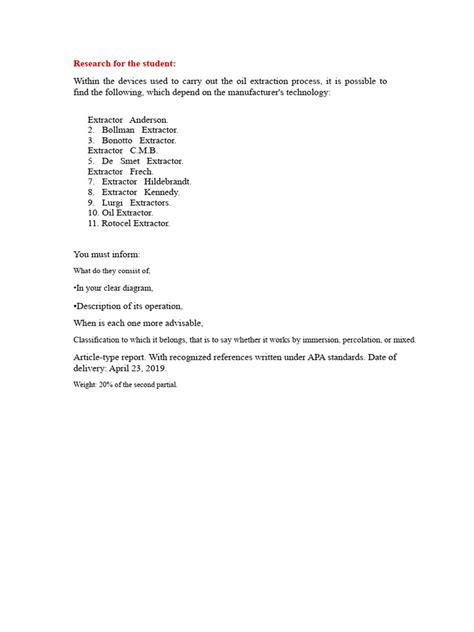 Research On Types Of Oil Extractors Pdf Solvent Mixture